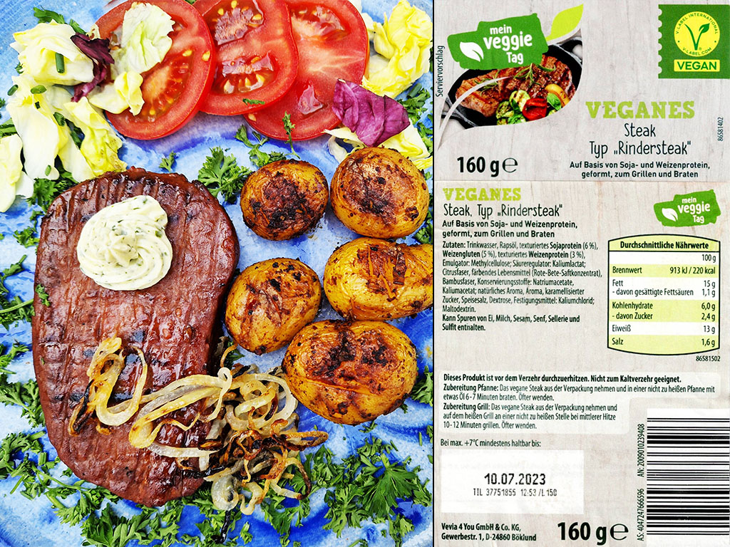 Mein veggie Tag | Veganes Steak Typ Rinderhack