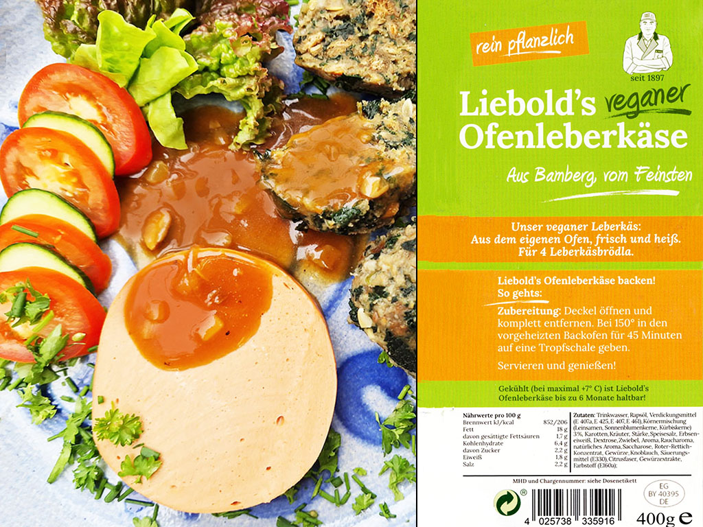 Fischer´s vegan | Liebold´s veganer Ofenleberkäse