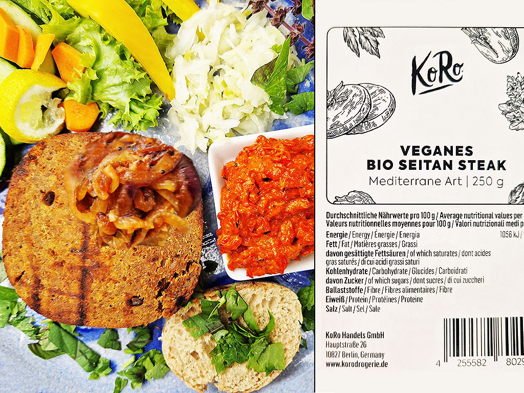 Koro | Veganes Bio Seitan Steak Mediterrane Art